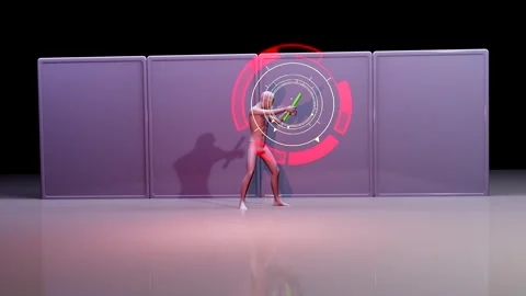 Weapons-Detection System. 3d animation r... | Stock Video | Pond5