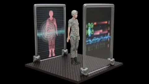 Weapons-Detection System. 3d animation r... | Stock Video | Pond5