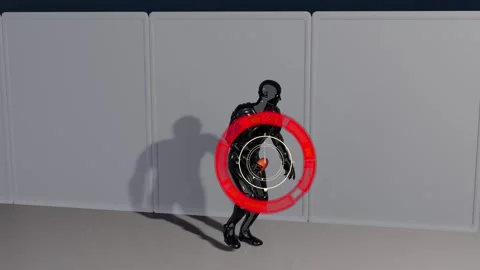 Weapons Detection System. 3d animation r... | Stock Video | Pond5