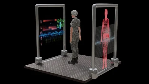 Weapons-Detection System. 3d animation r... | Stock Video | Pond5