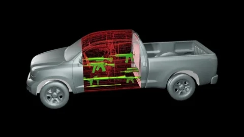 Weapons Detection System x-ray reveals g... | Stock Video | Pond5