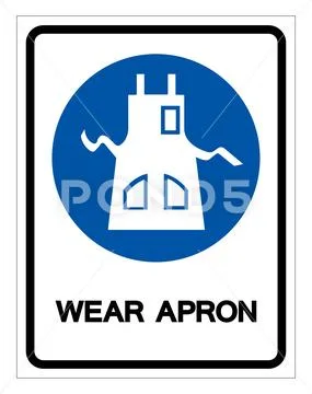 Wear Apron Symbol Sign, Vector Illustration, Isolate On White ...