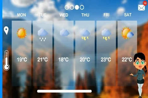 Weather Forecast - Vector Animation - We... | Stock Video | Pond5