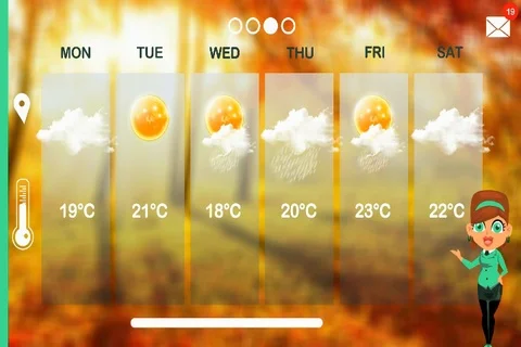 Weather Forecast - Vector Animation - We... | Stock Video | Pond5