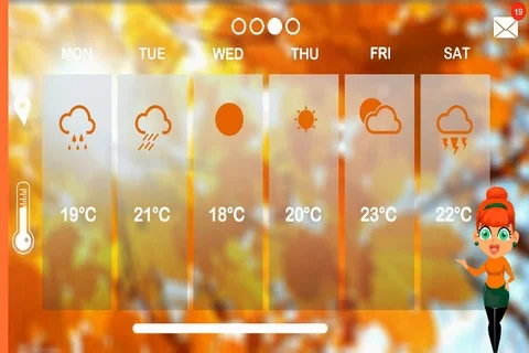 Weather Forecast - Vector Animation - We... | Stock Video | Pond5