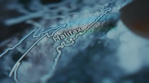 Weather map showing cloudy weather over ... | Stock Video | Pond5