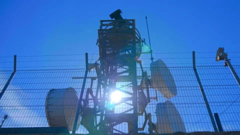 Weather radar with a rotating radiodetec... | Stock Video | Pond5