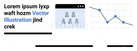 A web browser window displaying a team icon and a line graph with data ...