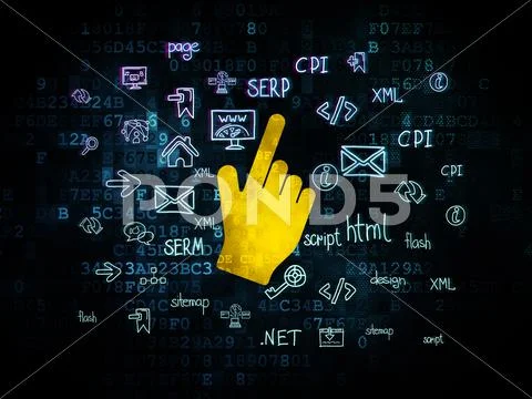 Web design concept: Mouse Cursor on Digital background ~ Clip Art #49466675
