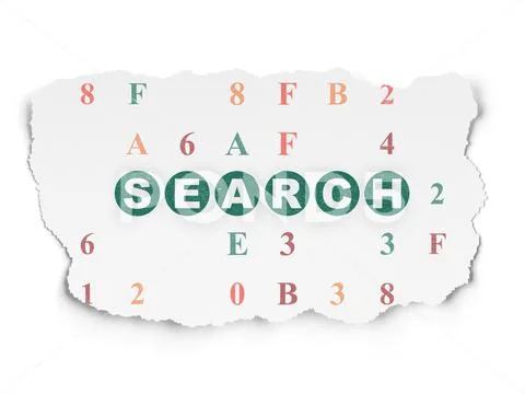 Web development concept: Search on Torn Paper background ~ Clip Art #72463955