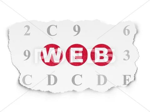 Web development concept: Web on Torn Paper background: Royalty Free #52847402