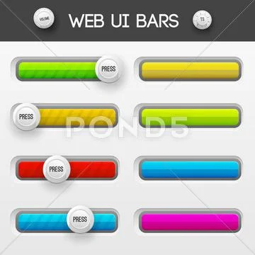 Web interface ui elements. Vector illustration ~ Clip Art #44862995