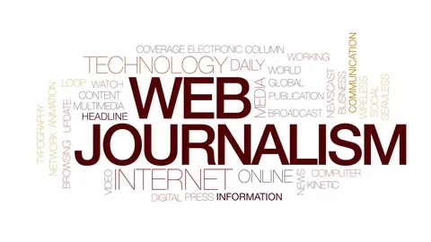 Web journalism animated word cloud. Kine... | Stock Video | Pond5