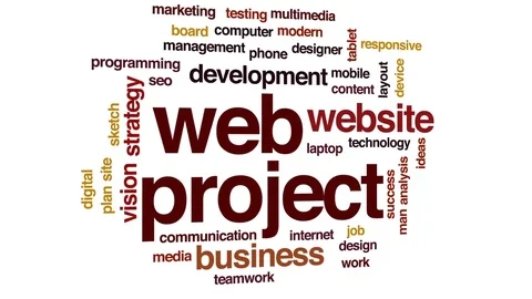 Web project animated word cloud, text de... | Stock Video | Pond5