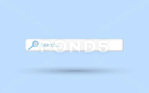 Web search bar isolated on blue background. Navigation bar for ui ...