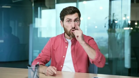 Webcam view of irritated arguing angry m... | Stock Video | Pond5