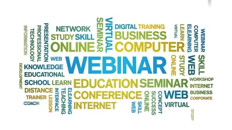 Webinar animated word cloud,design anima... | Stock Video | Pond5