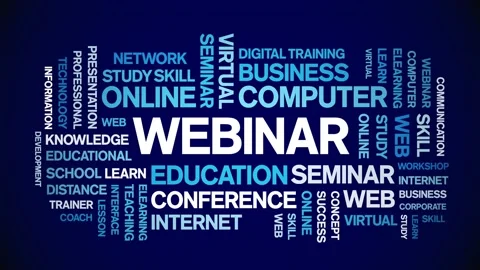 Webinar animated word cloud,design anima... | Stock Video | Pond5