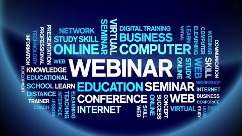 Webinar animated word cloud,design anima... | Stock Video | Pond5