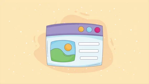 webpage template with picture animation | Stock Video | Pond5