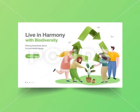 Website template design for World Environment Day.Save Earth Planet ...