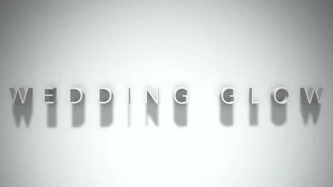 wedding glow 3D title animation white te... | Stock Video | Pond5