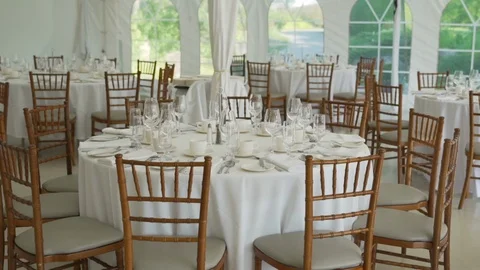 Wedding Round Table Setting shoot with a... | Stock Video | Pond5