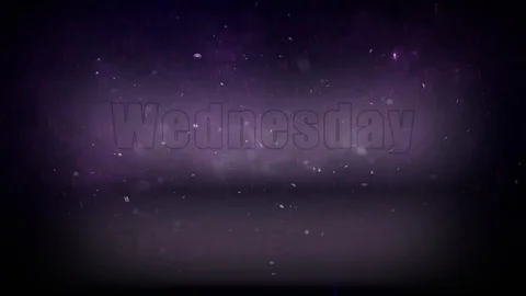 Wednesday neon lights sign revealed thro... | Stock Video | Pond5