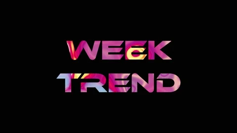 Week Trend text animation. Animated tech... | Stock Video | Pond5