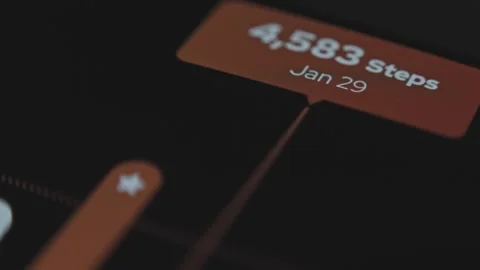 Weekly report of daily number of steps i... | Stock Video | Pond5