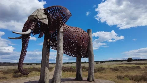 The Weeping Elephant Sculpture Ode To Th... | Stock Video | Pond5