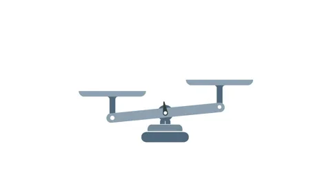 weighing scales in flat animation | Stock Video | Pond5