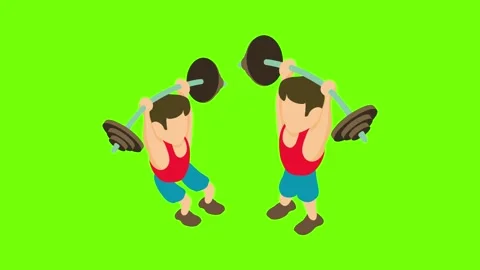 Weightlifting Animation Stock Video Footage | Royalty Free ...