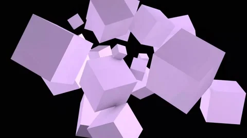 Weird 3D animation of cube shapes. Abstr... | Stock Video | Pond5