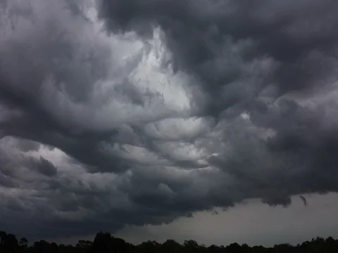 Weird Storm Clouds and Lightning (2160p ... | Stock Video | Pond5
