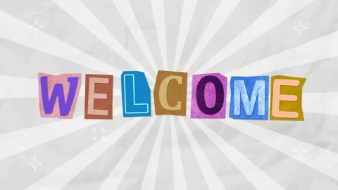 Welcome Animation Ransom note paper cut | Stock Video | Pond5
