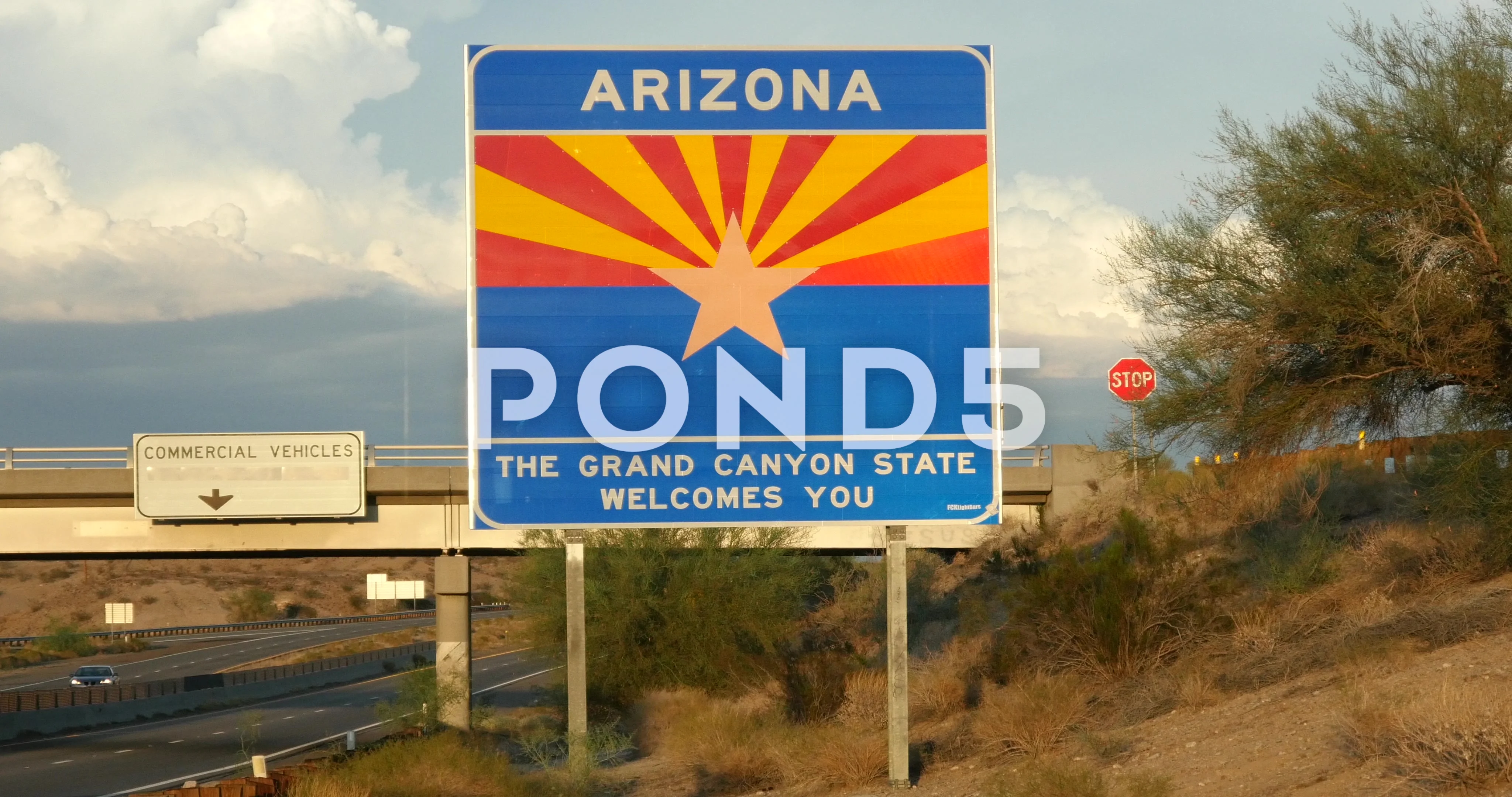Welcome To Arizona Sign Welcome To Arizona Sign Along Road Time