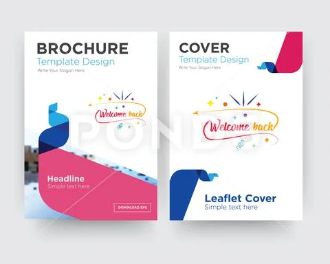 Welcome back brochure flyer design template: Graphic #90103461