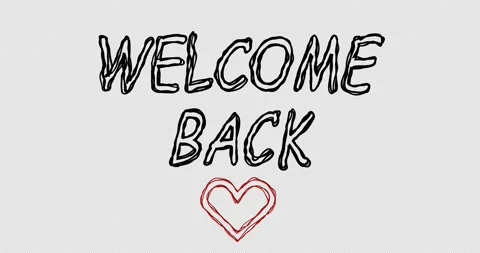 Welcome back letter in doodle style | Stock Video | Pond5