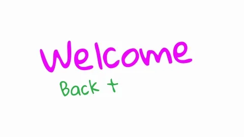 Welcome back to school handwritten on wh... | Stock Video | Pond5