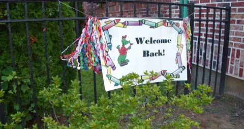 Welcome Back to School signs on Public S... | Stock Video | Pond5