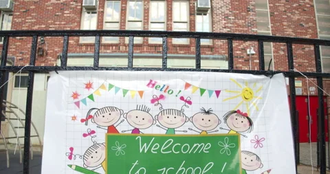 Welcome Back to School signs on Public S... | Stock Video | Pond5