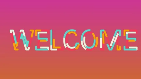 Welcome Banner Animation Video | Stock Video | Pond5