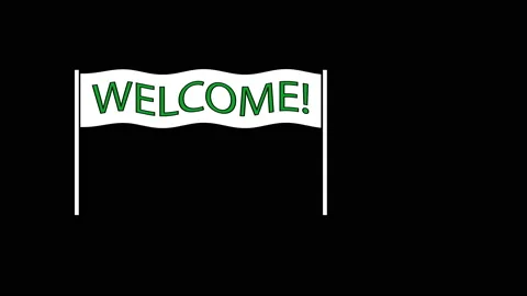 Welcome banner flag waving in the wind. ... | Stock Video | Pond5