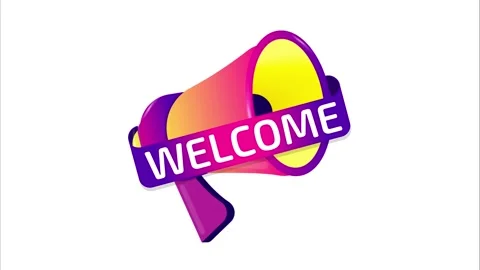 Welcome banner, label, badge icon with m... | Stock Video | Pond5