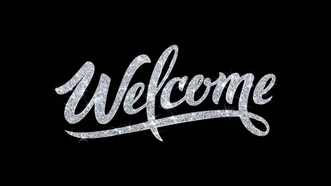 Welcome Blinking Text Wishes Particles G... | Stock Video | Pond5