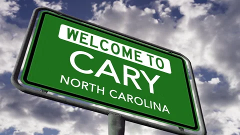 Welcome to Cary, North Carolina. USA Cit... | Stock Video | Pond5