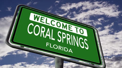Welcome to Coral Springs, Florida. USA C... | Stock Video | Pond5