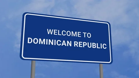 Welcome to Dominican Republic Road Sign ... | Stock Video | Pond5