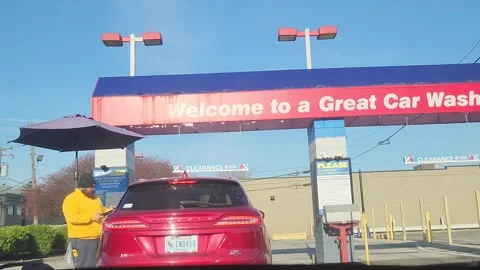 Welcome to a Great Car Wash Sparkling Im... | Stock Video | Pond5